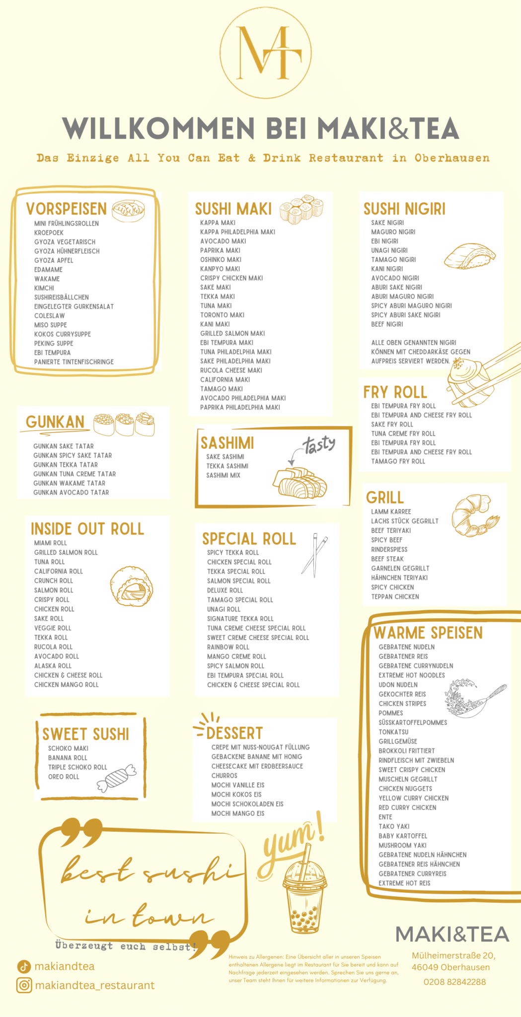 Unser Menü – Maki And Tea